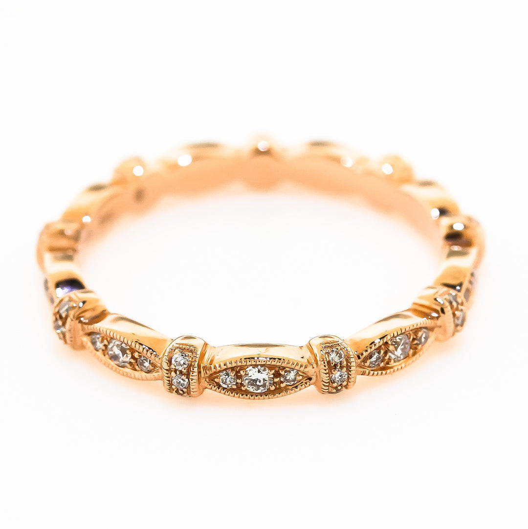 Rose Gold Stackable Diamond Ring – Harold Stevens