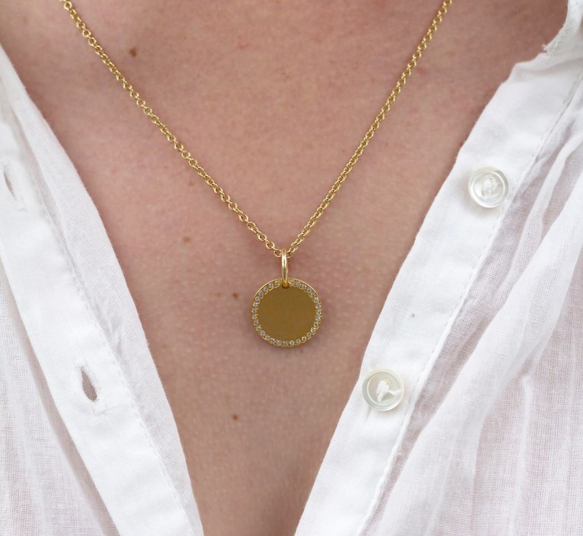 Diamond Disc Pendant by Single Stone LA – Harold Stevens